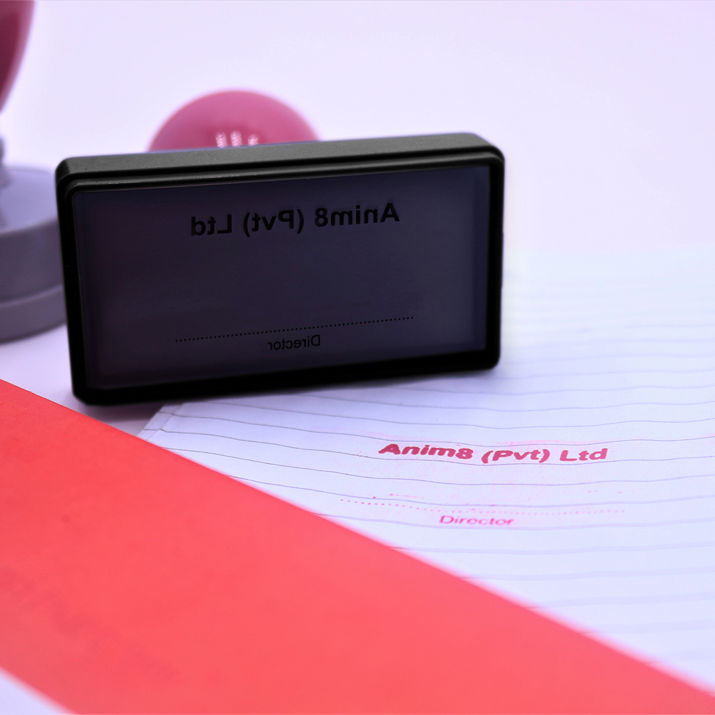 Anim8.lk | Rectangular Seal | Customisable Office Stationery