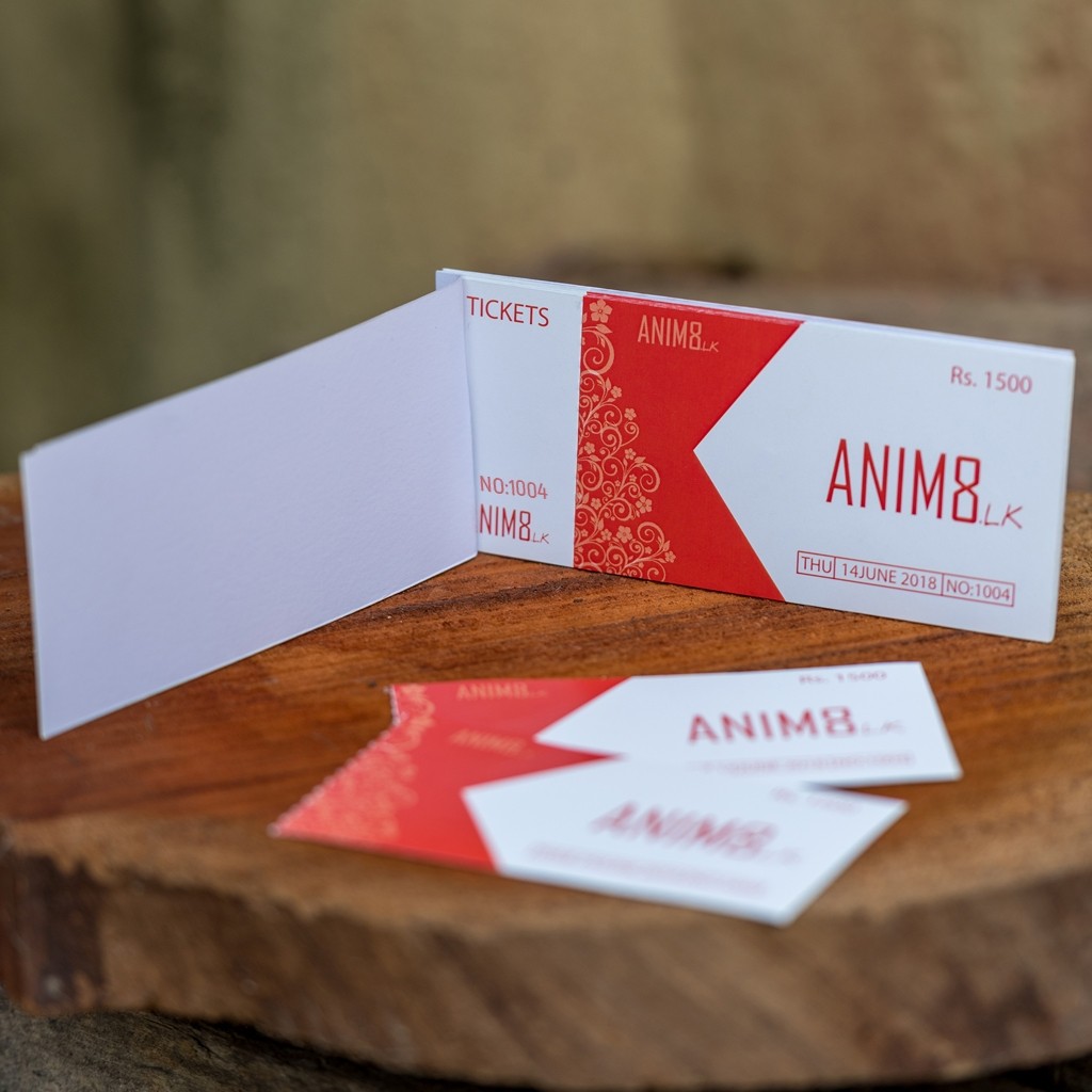 Anim8.lk | Double Sided Perforated Tickets | Event Material