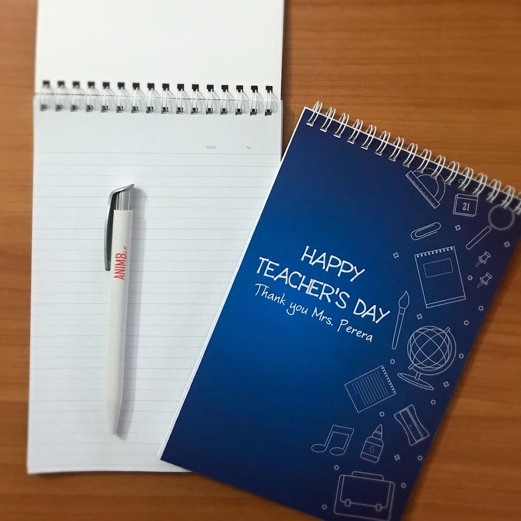 Custom Printed Teacher’s Day Spiral Notebook | Anim8.lk
