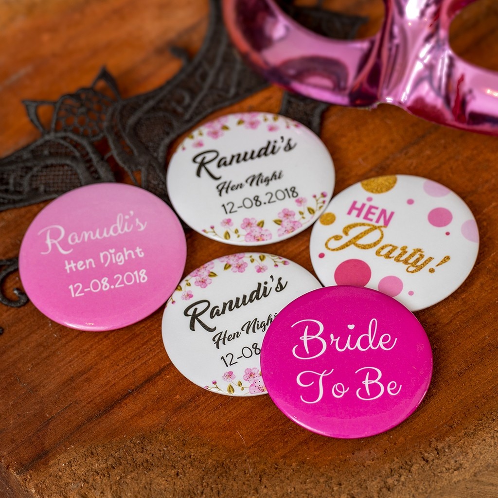 Anim8.lk | Hen Party Badges | Custom Party Favours & Stationery