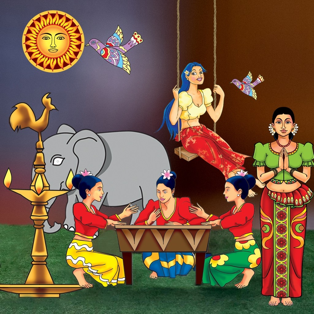 Anim8.lk | Variety of 5ply Cardboard Avurudu Cutouts | Avurudu with Anim8