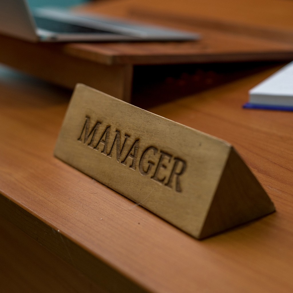 Anim8.lk | Office Designation Wooden Toblerone | Custom Office Essentials