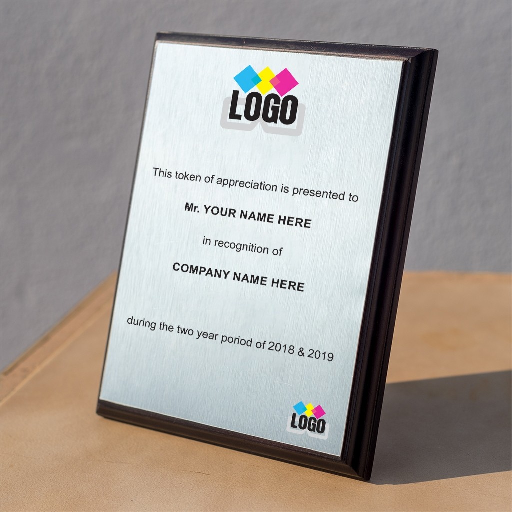 Anim8.lk | Metal Plated Appreciation Plaque | Custom Awards and Plaques