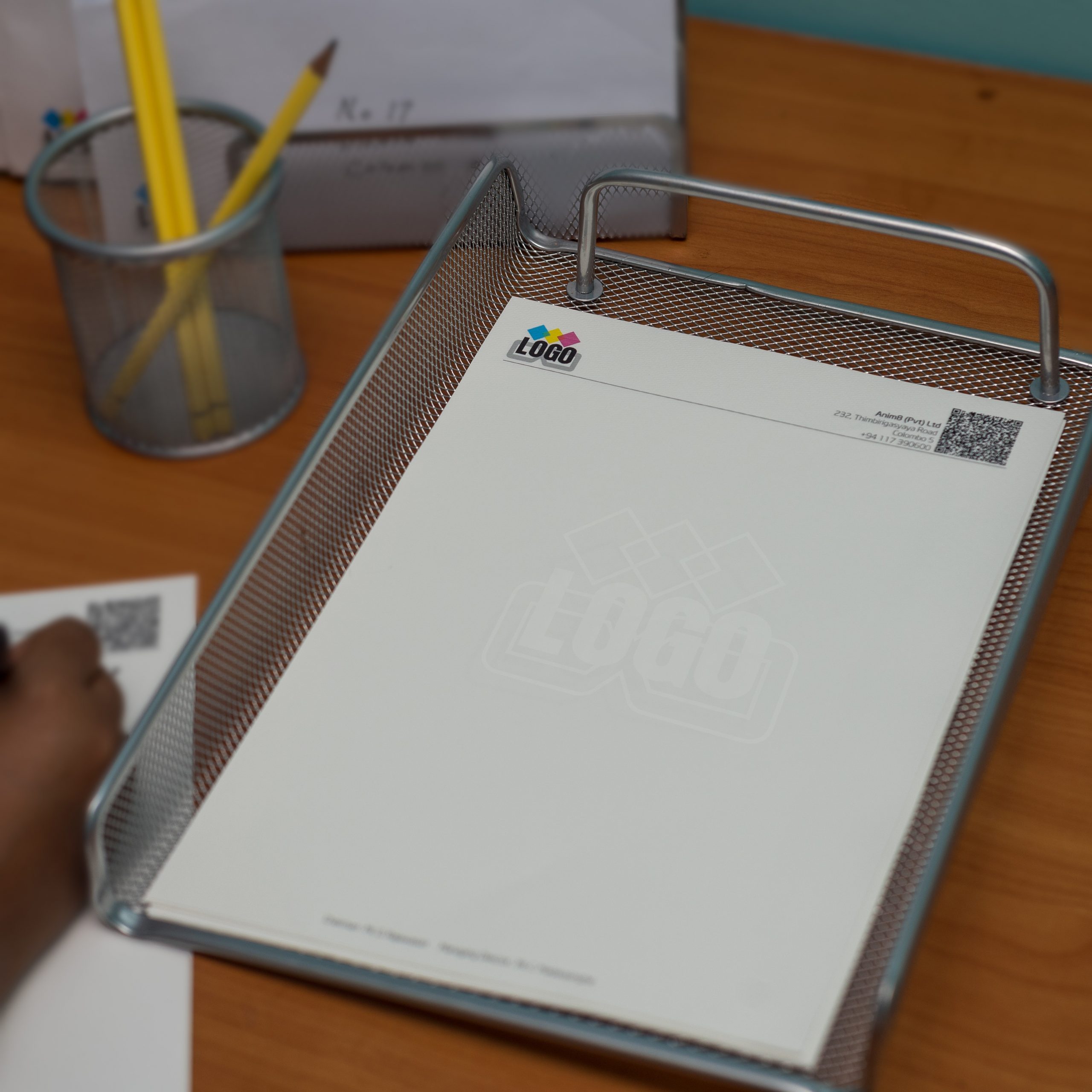 Anim8.lk | Letterhead with Transparent Watermark | Custom Corporate ...