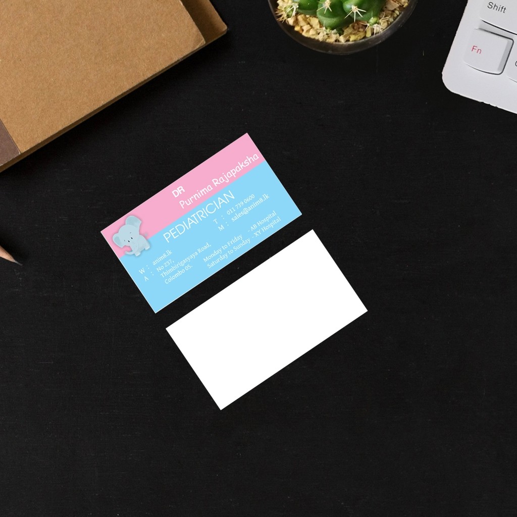 Anim8.lk | Visiting Cards for a Pediatrician | Business Card Solutions
