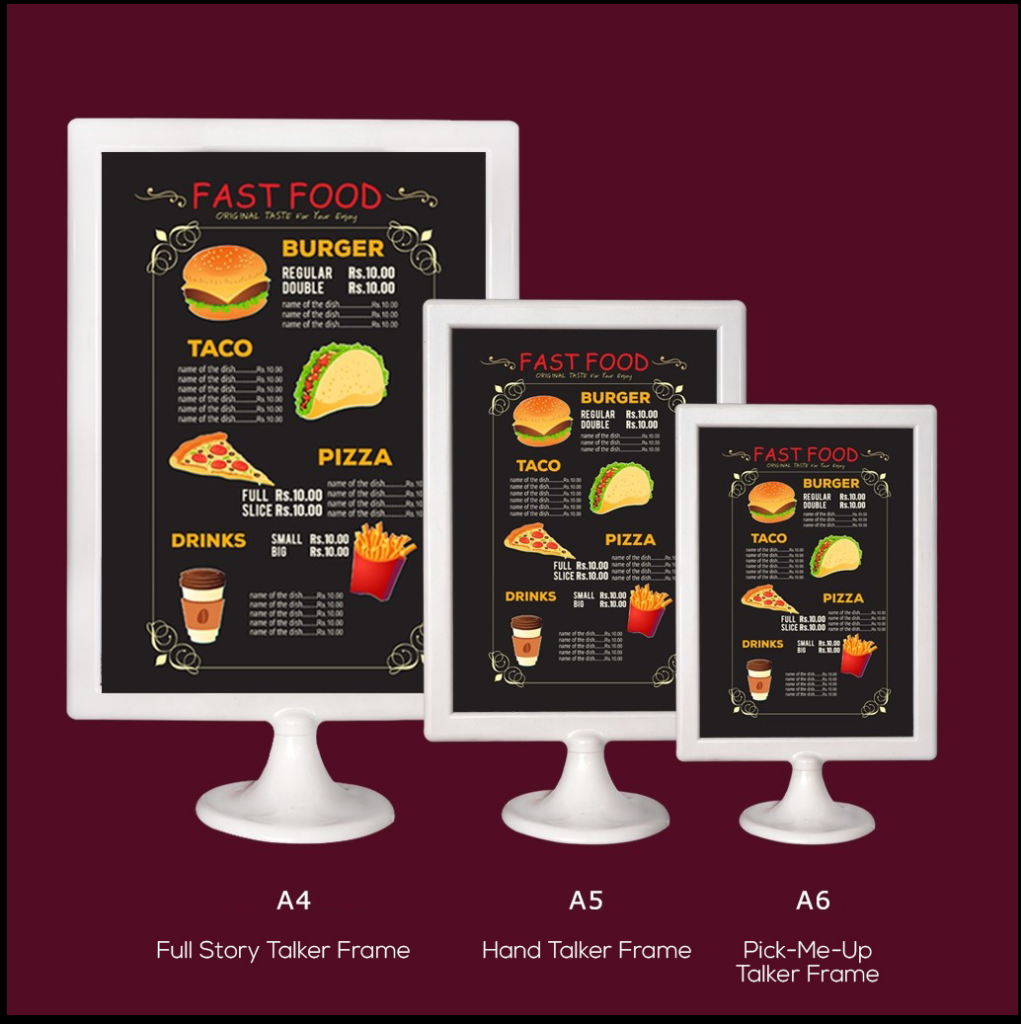 Anim8.lk | Table Talker Frames | Restaurant & Hotelier Essentials
