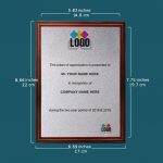 Anim8.lk | Metal Plated Appreciation Plaque | Custom Awards and Plaques
