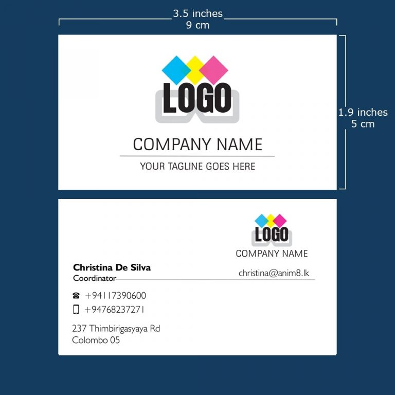 Anim8.lk | Double Sided Plastic Visiting Card | Custom Business Solutions