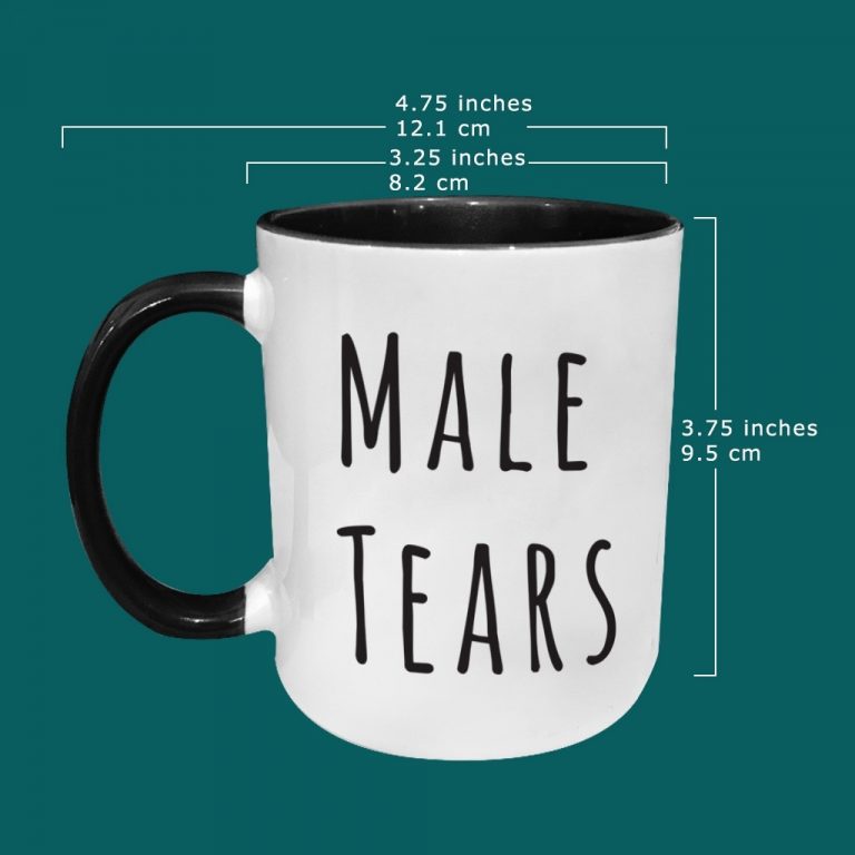 Male Tear Mug | Custom Printable Black Mug – Anim8.lk