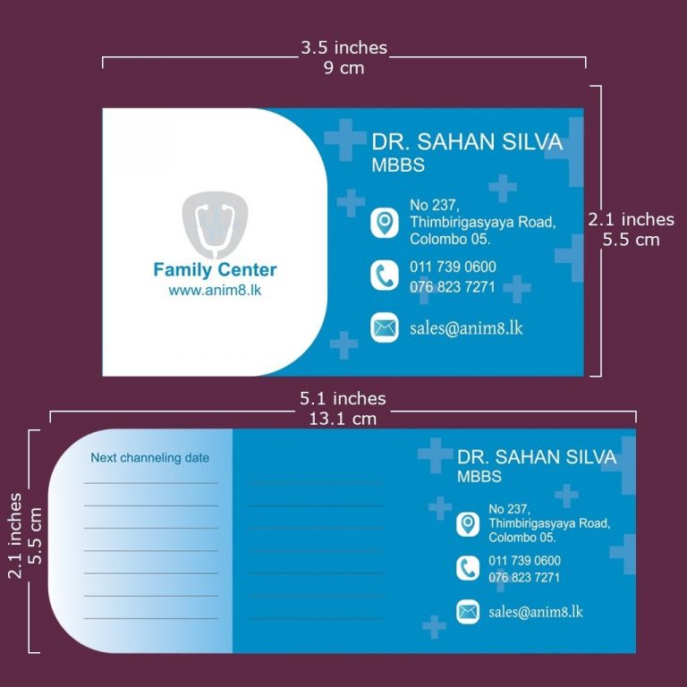 Anim8.lk | Visiting Card for General Physician | Business Card Solutions