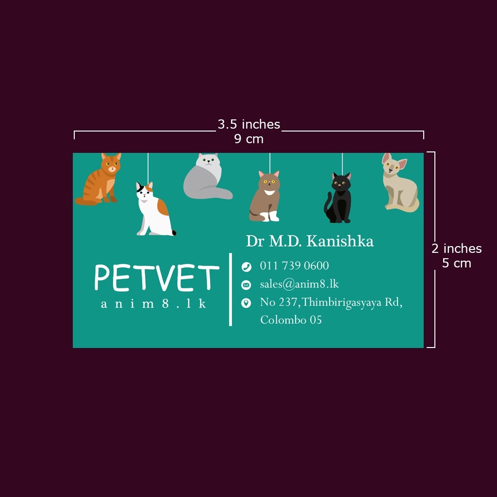 Anim8.lk | Veterinarian's Visiting Card | Business Card Solutions
