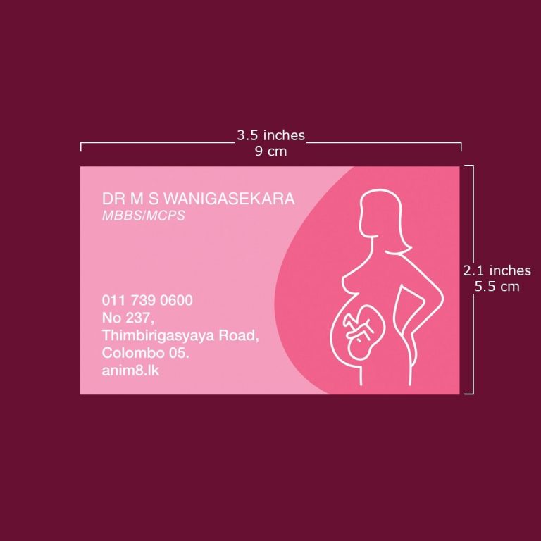 Anim8.lk | Gynecologist's Visiting Card | Business Card Solutions