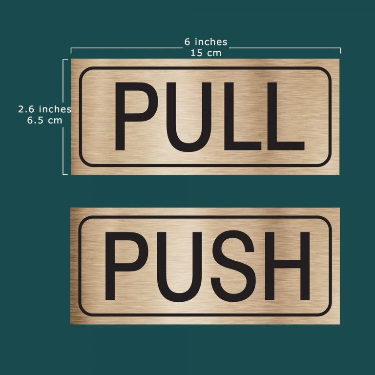 Anim8.lk | Metallic Push and Pull Door Stickers | Custom Self Adhesives