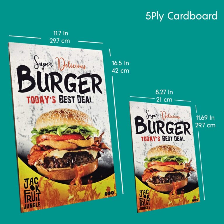 Cardboard Menu with Back Stand – Tabletop Display for Restaurants ...